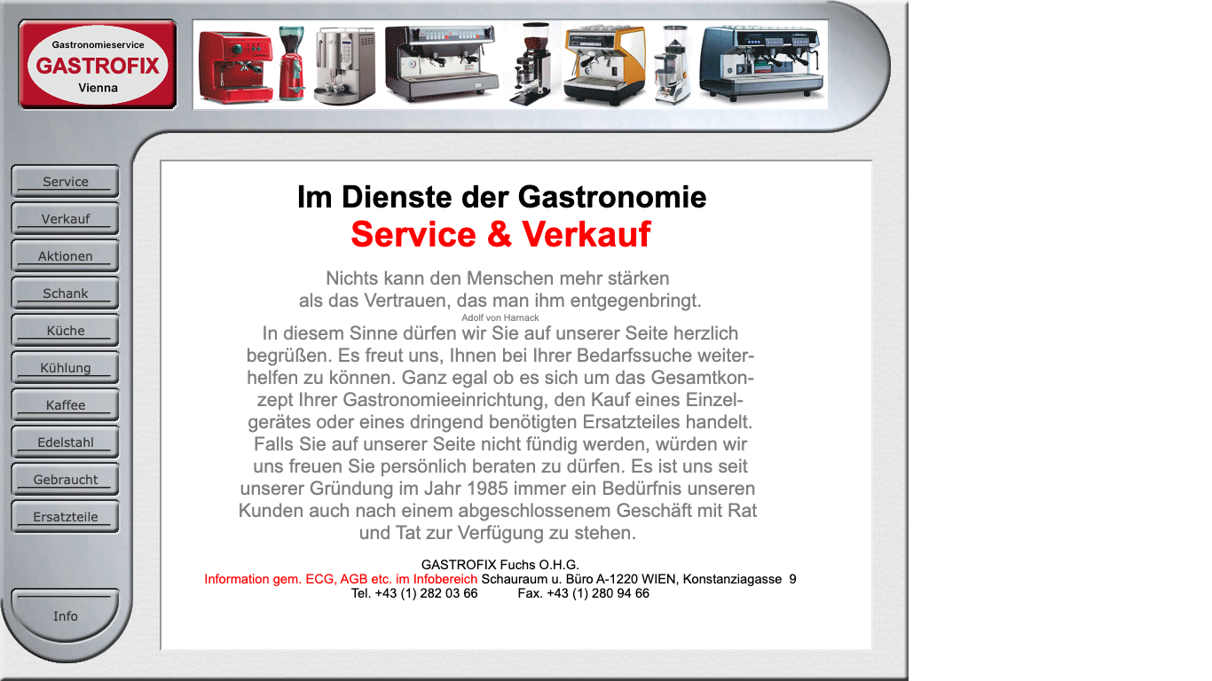 Gastrofix Fuchs OHG, Handel mit Gastronomiegeräten und deren Service ...